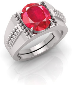 TheCuriousCart Ruby Manik Stone Original Adjustable Ring For Men And Women With Lab Certificate ...