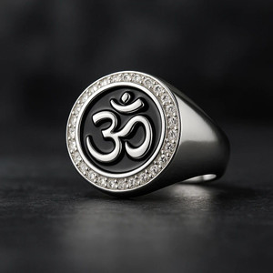 Mior Jewels Om Silver Band Sterling Silver Ring Price in India - Buy Mior Jewels Om Silver Band ...