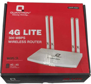 Quantron QWR-4G01, 4G/5G SIM COMPATIBLE WIRLESS WIFI 300 MBPS ROUTER. Router 2.4 GHz 300 Mbps ...