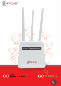 TechIC TC-5G Router Router 2.4 GHz 30 Mbps Wifi Speed Single Band External Antenna MiFi (Sim ...