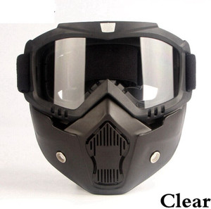Auto Trends Transparent-GOGGLE-MASK Motorcycle Face Cover Protection Gear UV protection ...