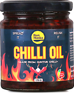 Bun Maska Chilli oil, Spicy, Crunchy, Garlicky Flavor, No Preservative Sauce & Dip Price in ...