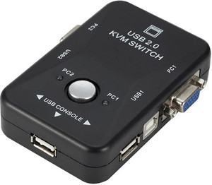 ULTRABYTES 2 Port USB KVM Switch KVM VGA SVGA Switch Box USB 2 0 Media