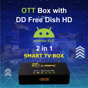 LRIPL 2-in-1 Smart Hybrid TV Box with DD Free Dish HD (OTT+DVB S2) 2GB RAM,32GB ROM Media ...