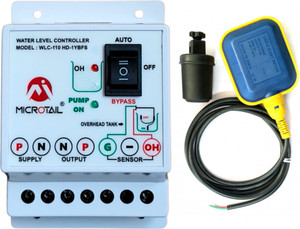 MICROTAIL Fully Automatic Water Level Controller 20 Ampere Capacity with Sensor Wired Sensor ...