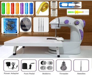 appigo 2022- Mini Sewing Machine With Table For Home Tailoring & Embroidery Machine Sewing Kit ...