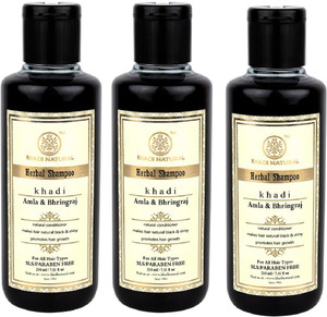 KHADI NATURAL Amla & Bhringraj Cleanser/Shampoo - SLS & Paraben Free (Pack of 3) - Price in ...