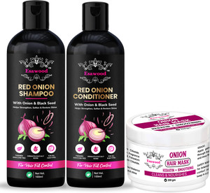 Esawood Total Hair Care Red Onion Shampoo + Conditioner & Red Onion Hair Mask - Price in India ...