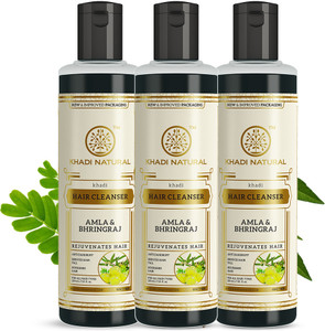 KHADI NATURAL Amla & Bhringraj Cleanser/Shampoo (Pack of 3) - Price in India, Buy KHADI NATURAL ...