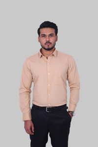 TREND TRUNK Men Solid Formal Beige Shirt - Buy TREND TRUNK Men Solid Formal Beige Shirt Online ...