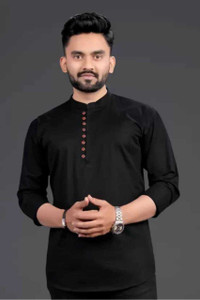 BM7STAR Men Self Design Straight Kurta - Buy BM7STAR Men Self Design Straight Kurta Online at ...
