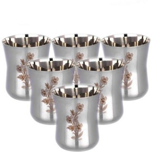 Pack Of Stainless Steel Serving Glasses Unbreakable Water Drinking Glasses Set Of Glass