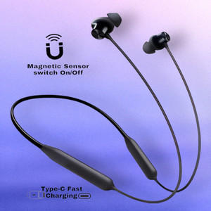 AIZINA Wireless Neckband, 48Hrs Playtime, Double EQ Mode, Fast Charging_QH Bluetooth & Wired ...