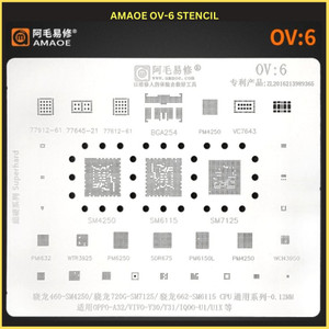 AKT AMAOE Stencil OV-6 For OPPO A32, VIVO Y30 ,Y31, SM4250 SM6115 SM7125 CPU Reballing Stencil ...