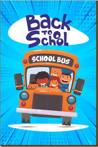 Back to School Motivational Poster with Wooden Base without Frame (A3 ...