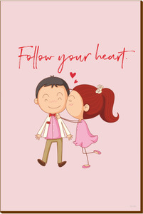 Follow Your Heart Wooden Base Poster without Frame (A3 Size, 45 x 30 cm ...