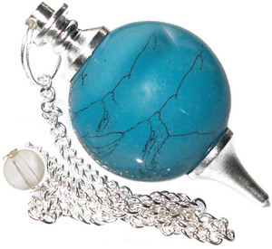 EXCEL Turquoise Stone Ball Shaped Pendulum Dowsing Decorative Showpiece - 2 cm Price in India ...