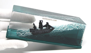 YOURKARTS.COM Car Dashboard Amazonite Titanic Sailing Ship with Nautical Showpiece Decorative ...