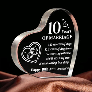 GIFZY Gifzy 10vYear Anniversary Present,10th Anniversary Wedding Gift for Husband Wife ...