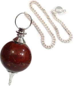 REIKI CRYSTAL PRODUCTS Natural Red Jasper Crystal Dowser / Pendulum for Reiki Healing Decorative ...