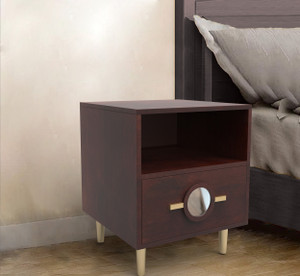 Corsica Designs MangoWood Ethan Bedside Table (Finish Color - Mahogany/ VintageBrass ...