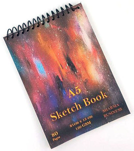 KRASHTIC Artist Sketch Book A5 For Drawing Pack of 1 Good For Painting and Water Drawing Sketch ...