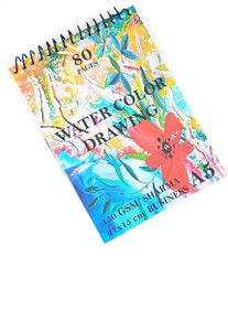 KRASHTIC A5 Sketch Book For Water Color Drawing Sketching 150 GSM 80 Pages A5 20x15cm Sketch Pad ...