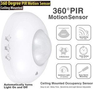 BALRAMA 1200 W 360 Degree PIR Motion Sensor Switch for Lights Infrared Detector Ceiling ...