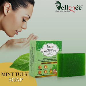 WELLMEE NATURAL MINT TULSI SOAP - WITH COCONUT & OLIVE OIL AND VITAMIN C - Price in India, Buy ...