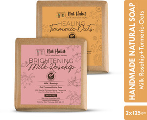 Nat Habit Brightening Milk & Rosehip & Healing Turmeric Oats cold pressed soap - Price in India ...