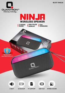 Buy Quantron NINJA WIRLESS BLUETOOTH SPEAKER 5 W Bluetooth Speaker Online from Flipkart.com