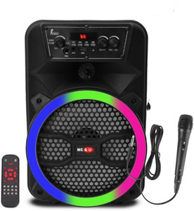 Buy ME&U ROCKSTAR 8 inch woofer 50Watt BT WITH FM AUX RGB LIGHT Wired MIC 25 W Bluetooth Party ...