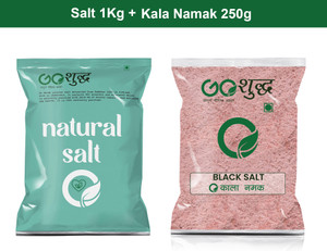 Goshudh Kala Namak 250g & White Salt 1Kg Combo Pack 1250g Price in India - Buy Goshudh Kala ...