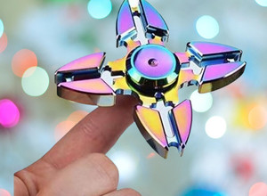 Bestie Toys Rainbow Gyro Crab Four Side Fidget Ninja Spinner Long Time ...
