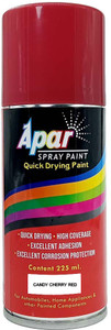 apar Spray Paint CANDY CHERRY/APPLE RED-225ml(Pack of 1)For Bicycle, Bike, Red Spray Paint 225 ...