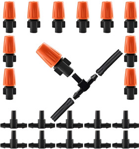 Vinayakart Orange Nylon Misting Nozzle Drip Irrigation Kit sprinkler nozzles Pack of 10 ...
