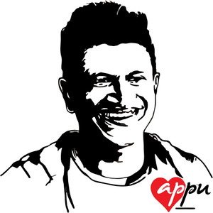 CreativeNdecore 23 inch FANS OF SUPER SYAR APPU WALL STICKER Self Adhesive Sticker Price in ...