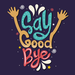 voorkoms 20 cm Say Goodbye Poster Capture Farewell Moments Quotes 8x8 ...