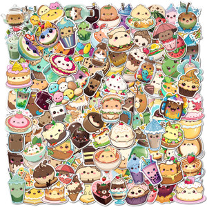 SoFFXia 4.72 cm Kawaii Sweet Treat Dessert Ice Cream Character Sticker ...