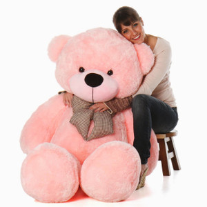 Bearnest 4Feet Baby Pink Teddy Bears Huggable/Loveable/Valentine Someone Special (Pink) - 120 cm ...