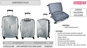 AMERICAN TOURISTER AIRFORCE PLUS Check-in Suitcase 4 Wheels - 26 inch Silver - Price in India ...