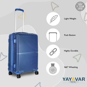 YAYAVAR BERLIN Cabin Suitcase 8 Wheels - 20 inch Royal Blue - Price in India | Flipkart.com