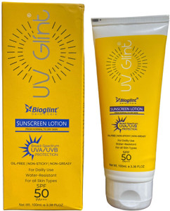 UV Glint Sunscreen - SPF 50 PA+++ Sunscreen Lotion - Price in India, Buy UV Glint Sunscreen ...