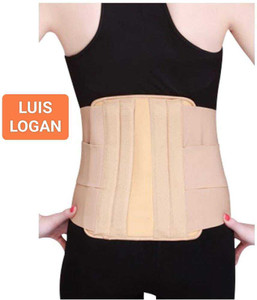 LUIS LOGAN Contour Lumbo Sacral (LS Belt) with Double Support (BEIGE,M) Back / Lumbar Support ...