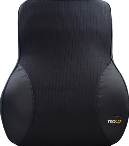 moco BC-01 Memory Foam Leatherette Back Cushion, 3x Comfort Suitable for Cars & Home Neck ...