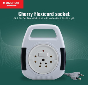 ANCHOR Cherry Flexicord 3 Socket Box with Indicator & Handle [ 5219 ] 3 Socket Extension Boards ...