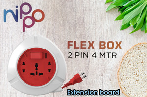 SAHU BY NIPPO 2 PIN FLEX BOX 4 mtr UNTWISTABLECABLE ( UNIVERSAL SOCKET ...