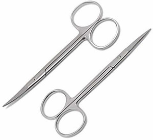 ROXON 2 pc dressing scissor 5" Curved & Straight Surgical instrument (sharp/sharp ) Utility ...