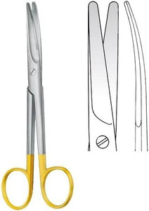 hospiclub Mayo Scissor Curved 6 Inch Tungsten Carbide Surgical Instrument 15 cm** Mayo Scissors ...