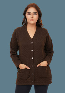jorden4u Solid V Neck Casual Women Brown Sweater - Buy jorden4u Solid V Neck Casual Women Brown ...